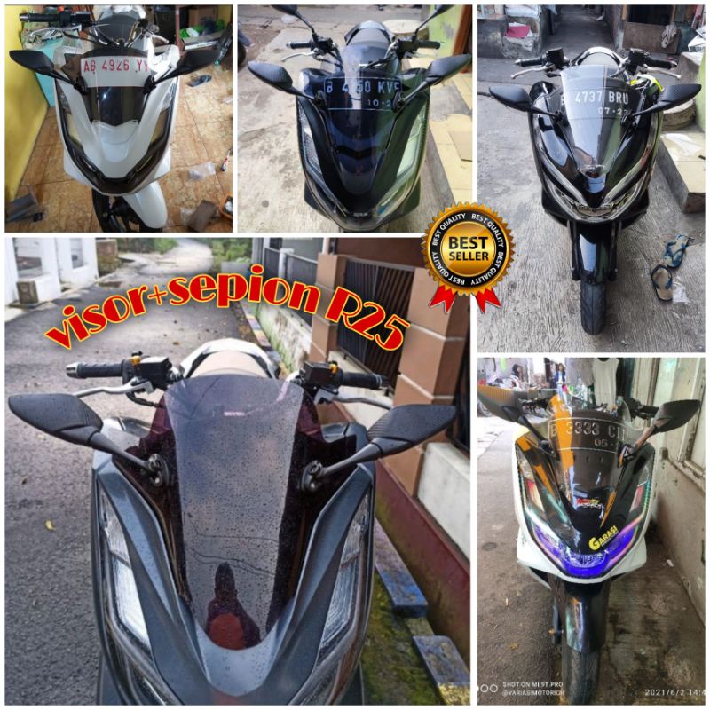 Pcx 160 And sepion R25 windshield visor 3mm Thick | Shopee Philippines