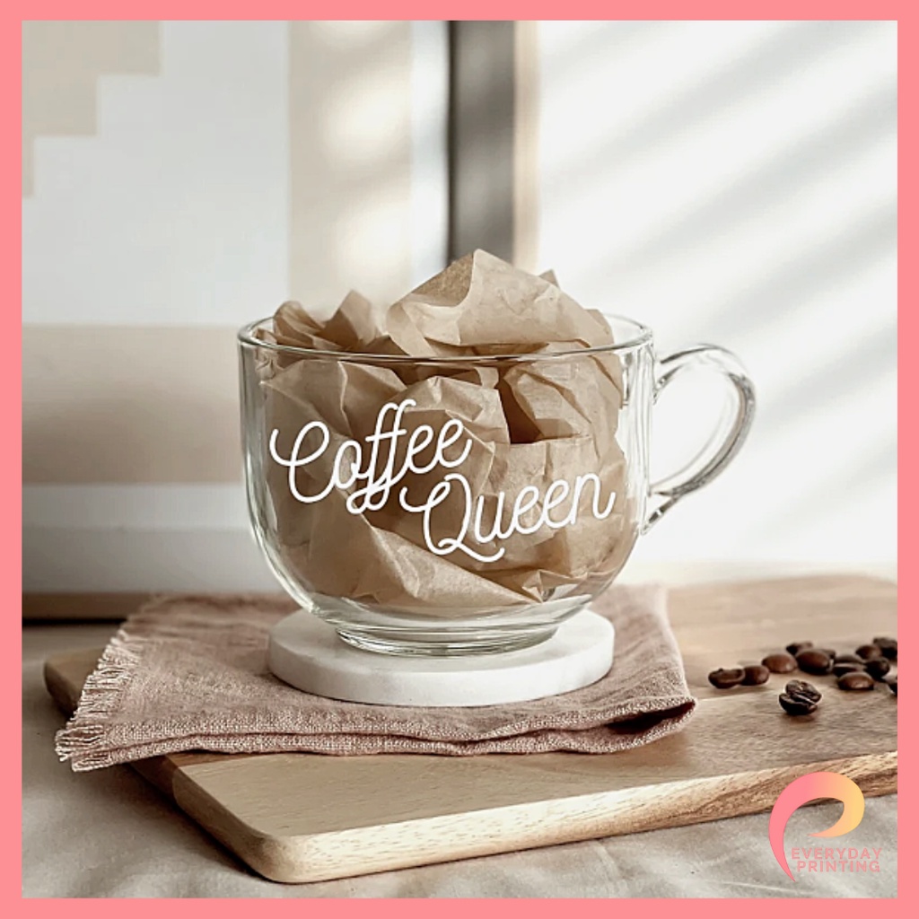 Customized Glass Mug Cappuccino Glass | Shopee Philippines