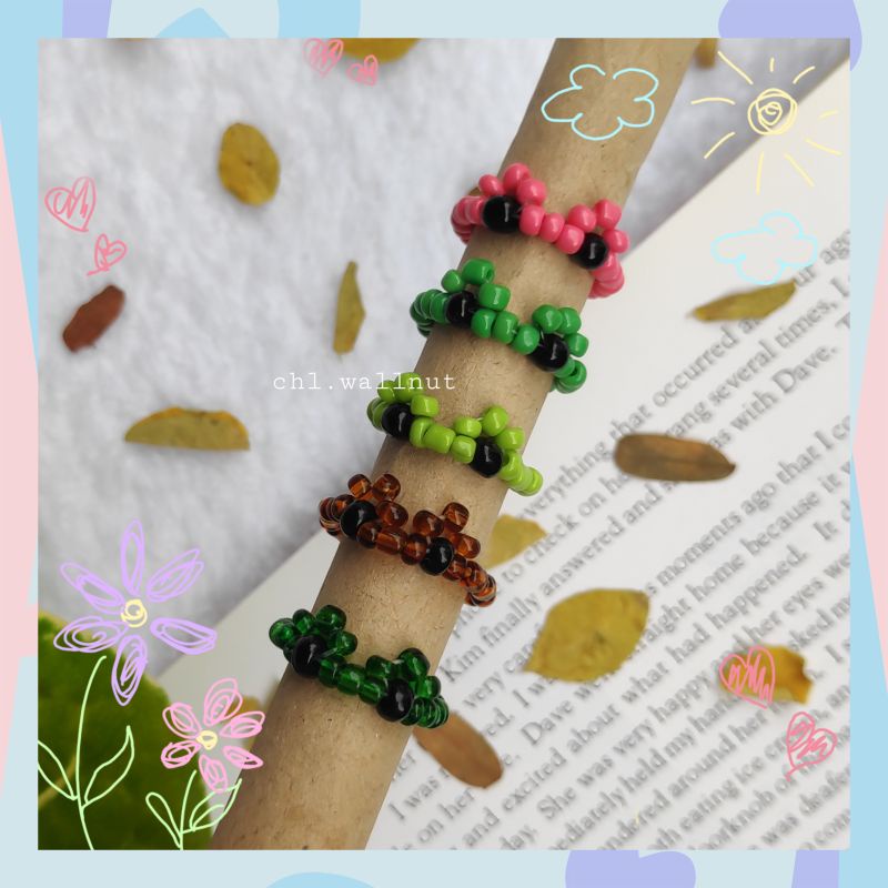 Cute Aesthetic Beaded Frog Rings y2k Cottagecore | elicraft | Shopee Philippines