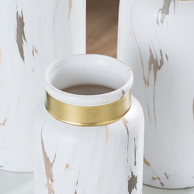 Marbling Vase Ceramic Decorations Living Room and Tea Table Decoration ...