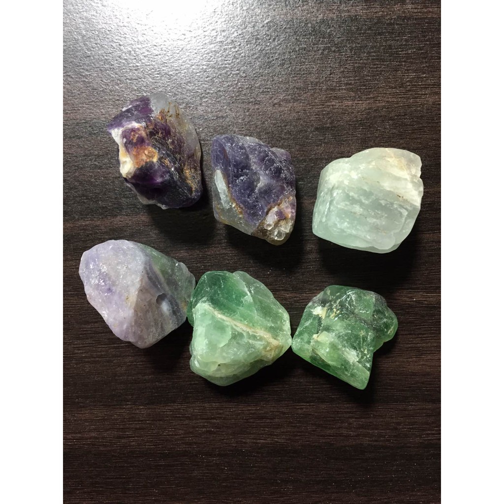 Raw Stones Sunstone, Deep Purple Amethyst, Amazonite, Fluorite, Red ...