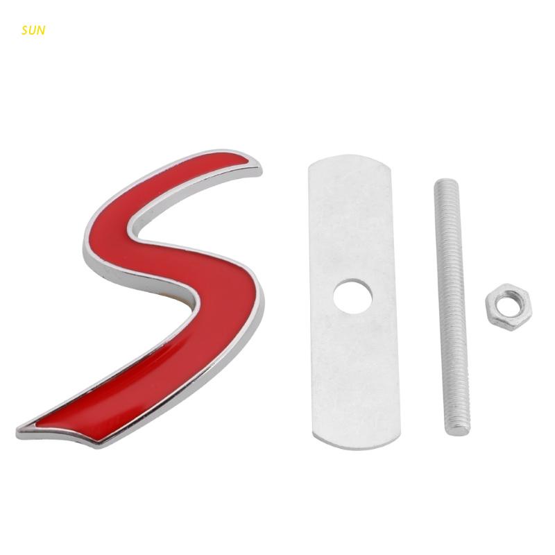 SUN 3D Metal S Front Grille Badge Emblem Decal For Mini Cooper R50 R52 ...