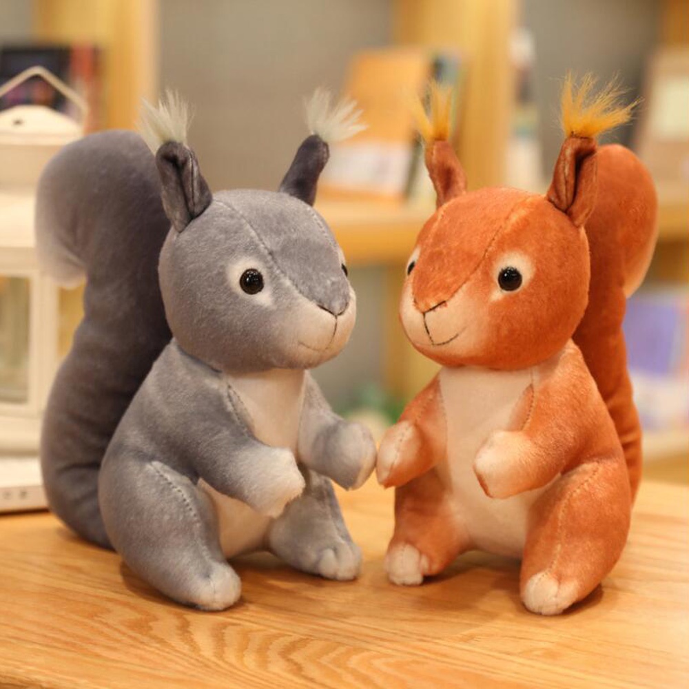 Cute Cartoon Sitting Squirrel Children Stuffed Plush Toy Birthday Gift ...