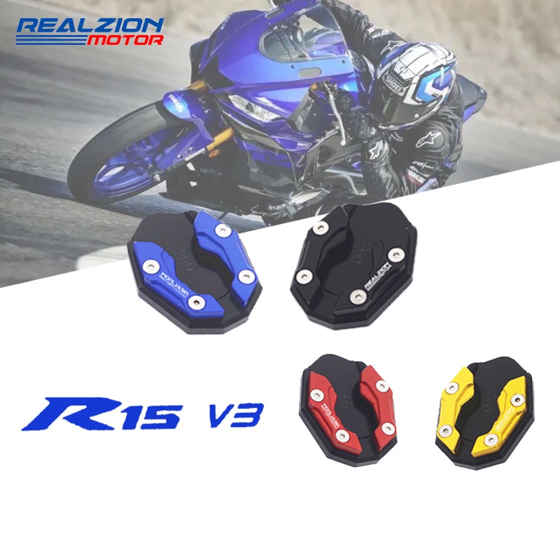 REALZIONMOTOR For Yamaha R15V3 R15 V3 Side Stand Flat Foot Extension ...