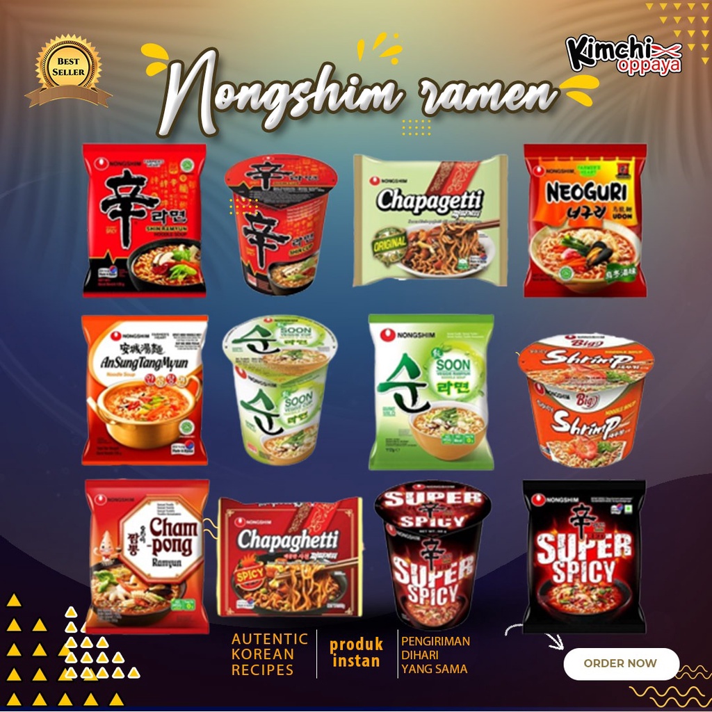 Ramen Nongshim Noodles - All Variants of Korean Ramen Nong Shim Noodles ...