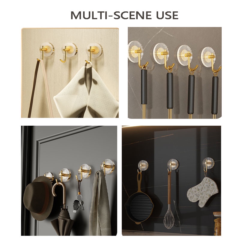 new design Strong Wall Hook Self Adhesive Hooks sticky Hook Door Wall ...