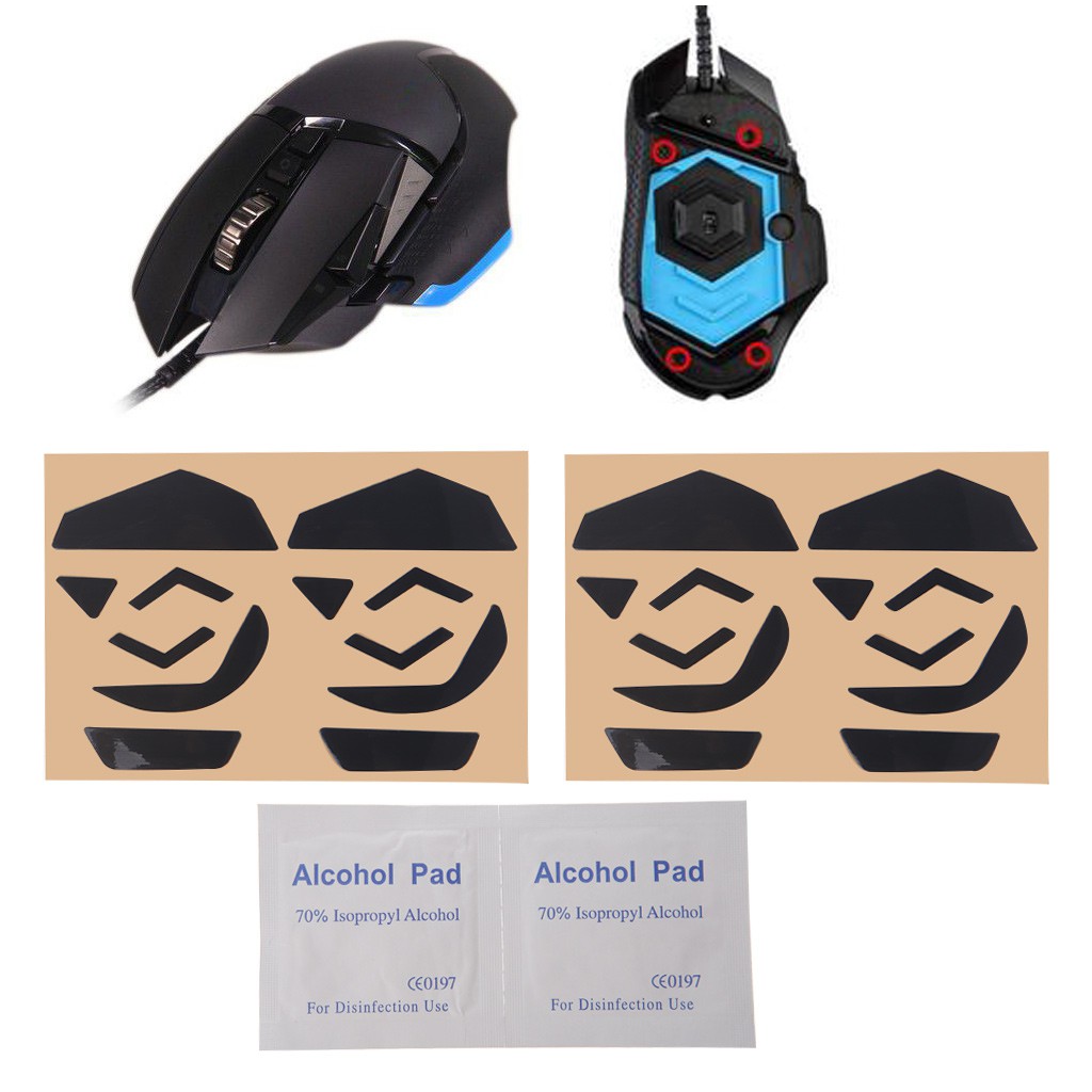 ♥♥4 sets 0.6mm Teflon Mouse Feet Mouse Skates Pad for Logitech G502 ...