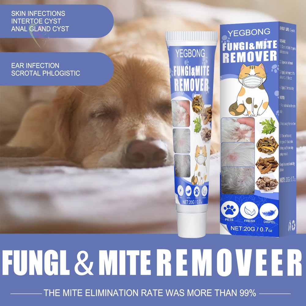 Pet Skin Cream Treatment Ringworm Mites Anti-Itch Treats Stubborn ...