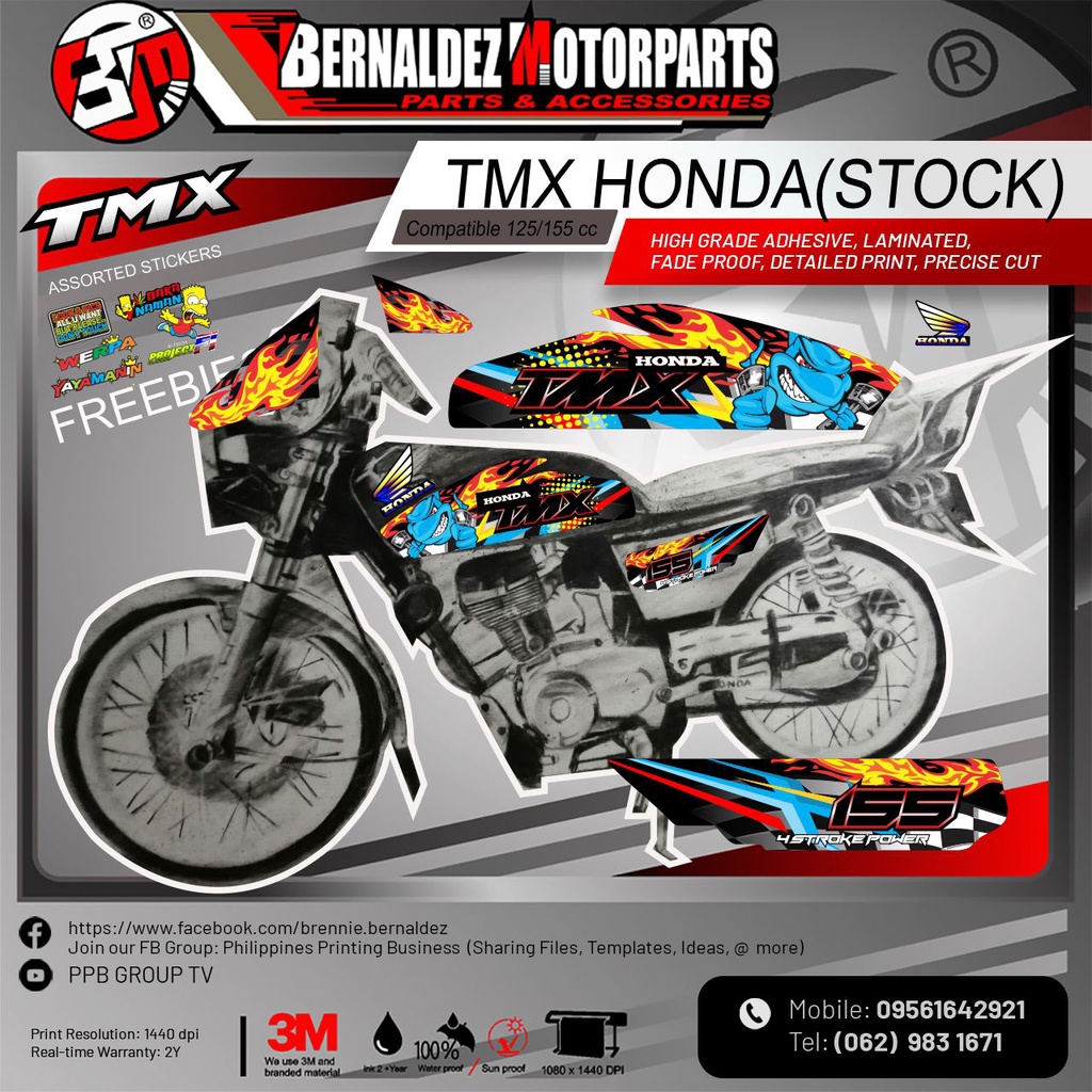 HONDA TMX STICKER (STOCK DECAL) | Shopee Philippines