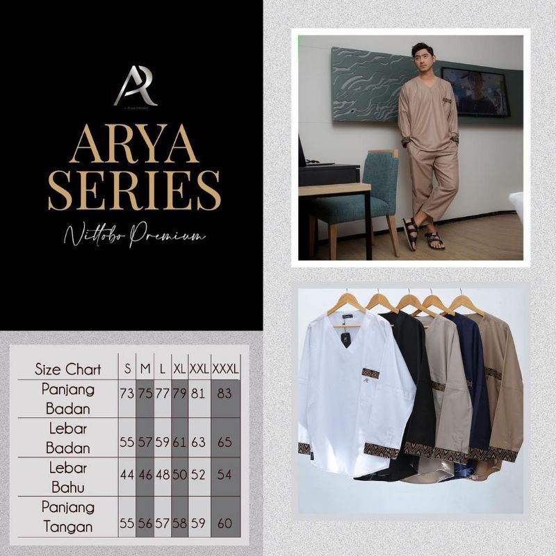 PRIA Arya Series Premium Set by Arya Saloka Hijab Ar Rafi Kurta Koko Modern Muslim Men's ...