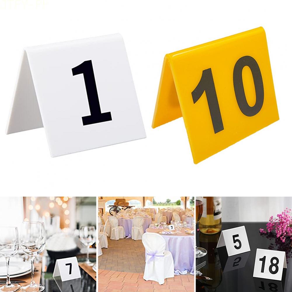 20 Pcs V-Shaped Table Number Signs Acrylic Table Tent Sign With Numbers ...