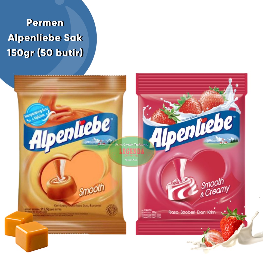 Alpenliebe Candy 150g contains 50 fine caramel chocolate Eclairs choco ...