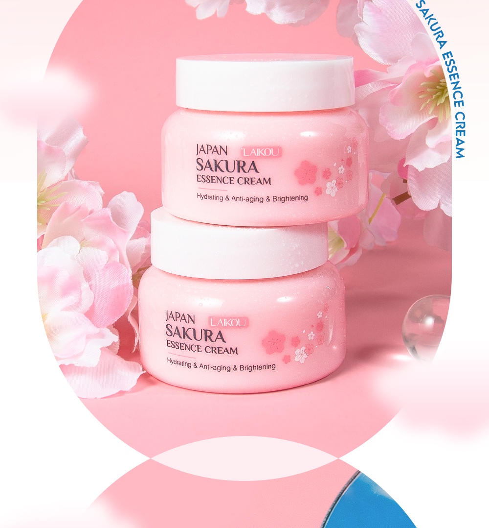 LAIKOU Japan Sakura Essence Cream Brightening Anti-aging Skin Rejuvenating Moisturizer 60g ...