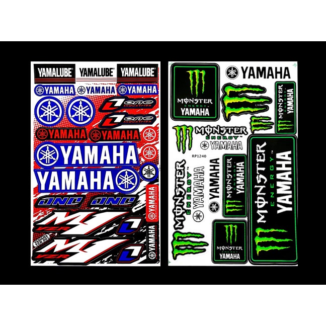 Yamaha Sticker Set 2 Sheets Luggage Motorcycle Big Bike Car Pvc Texture ...