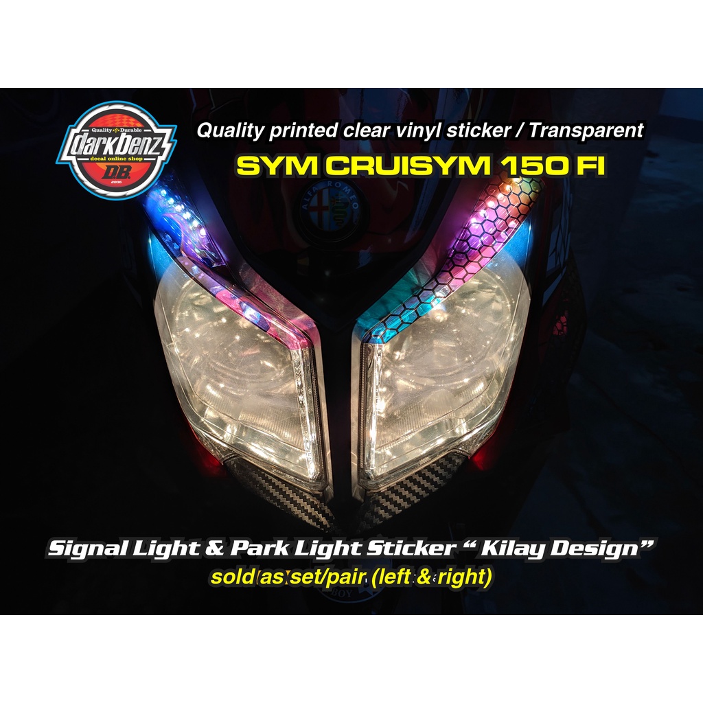 Sym Cruisym 150 New Kilay Design Clear Quality Printed Sticker Decals ...