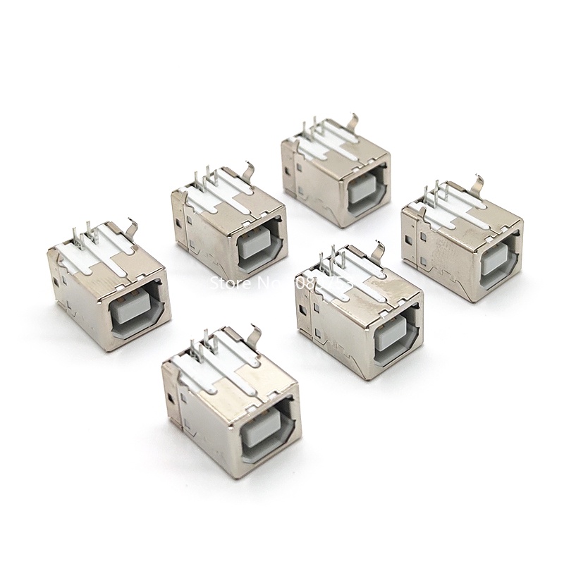 20Pcs b type usb jack connector printer port Female Socket Right Angle ...