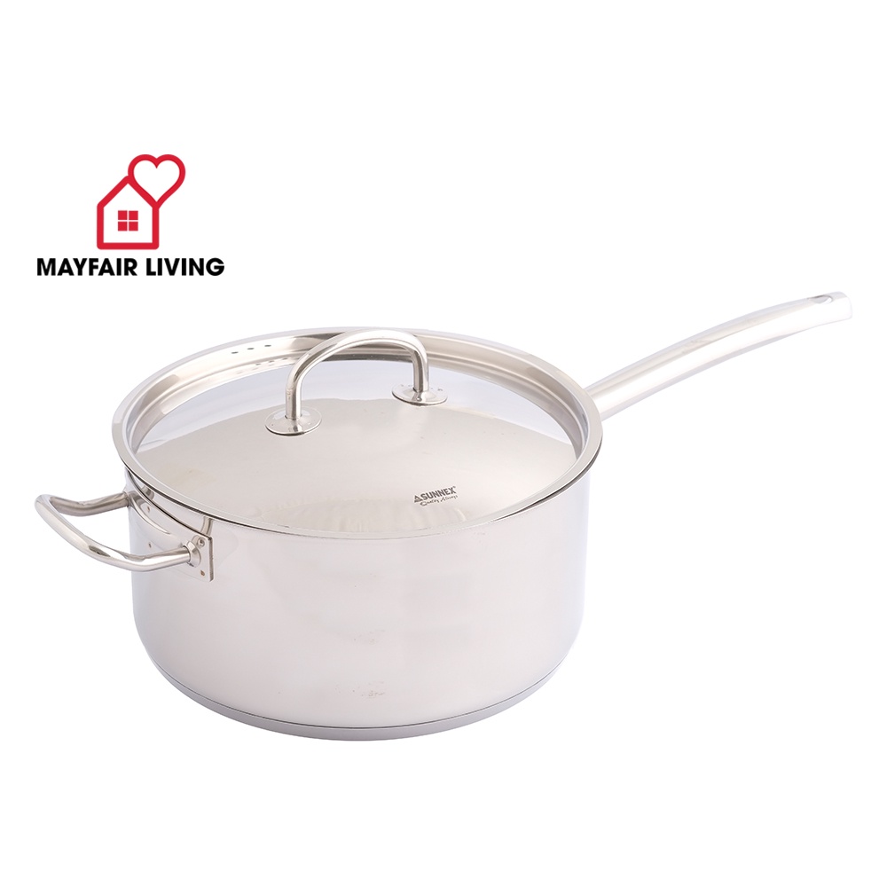 Sunnex Stainless Steel Saucepan, 24cm | Shopee Philippines