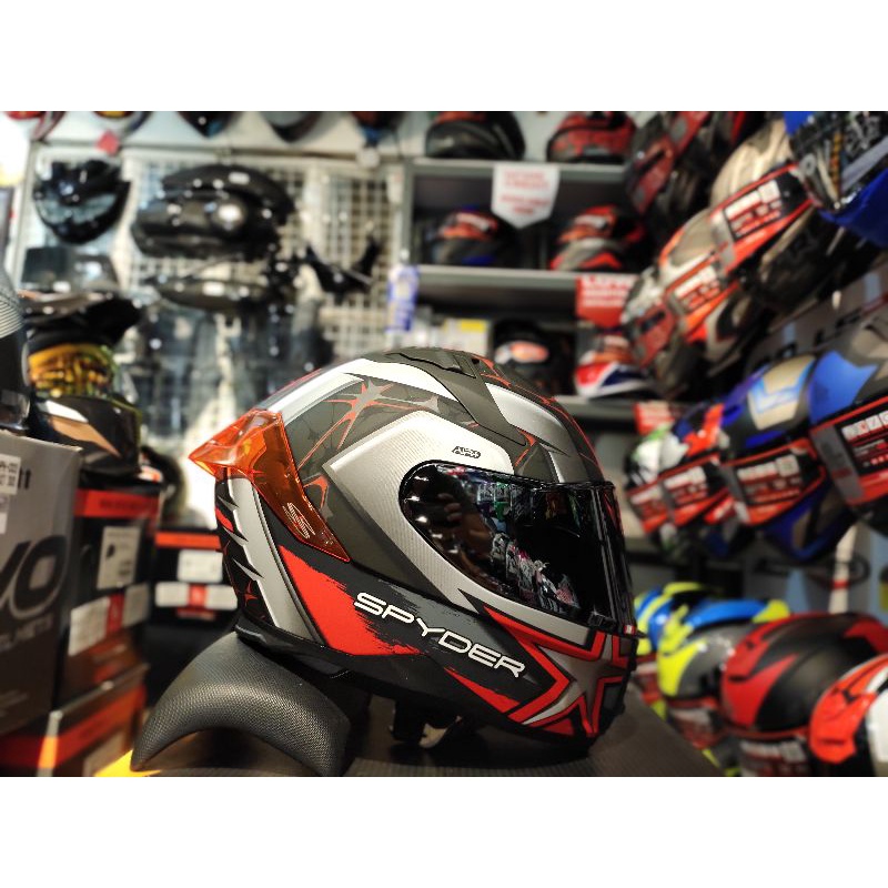 Spyder Fury Kinetic Fullface Dual Visor Helmet | Shopee Philippines