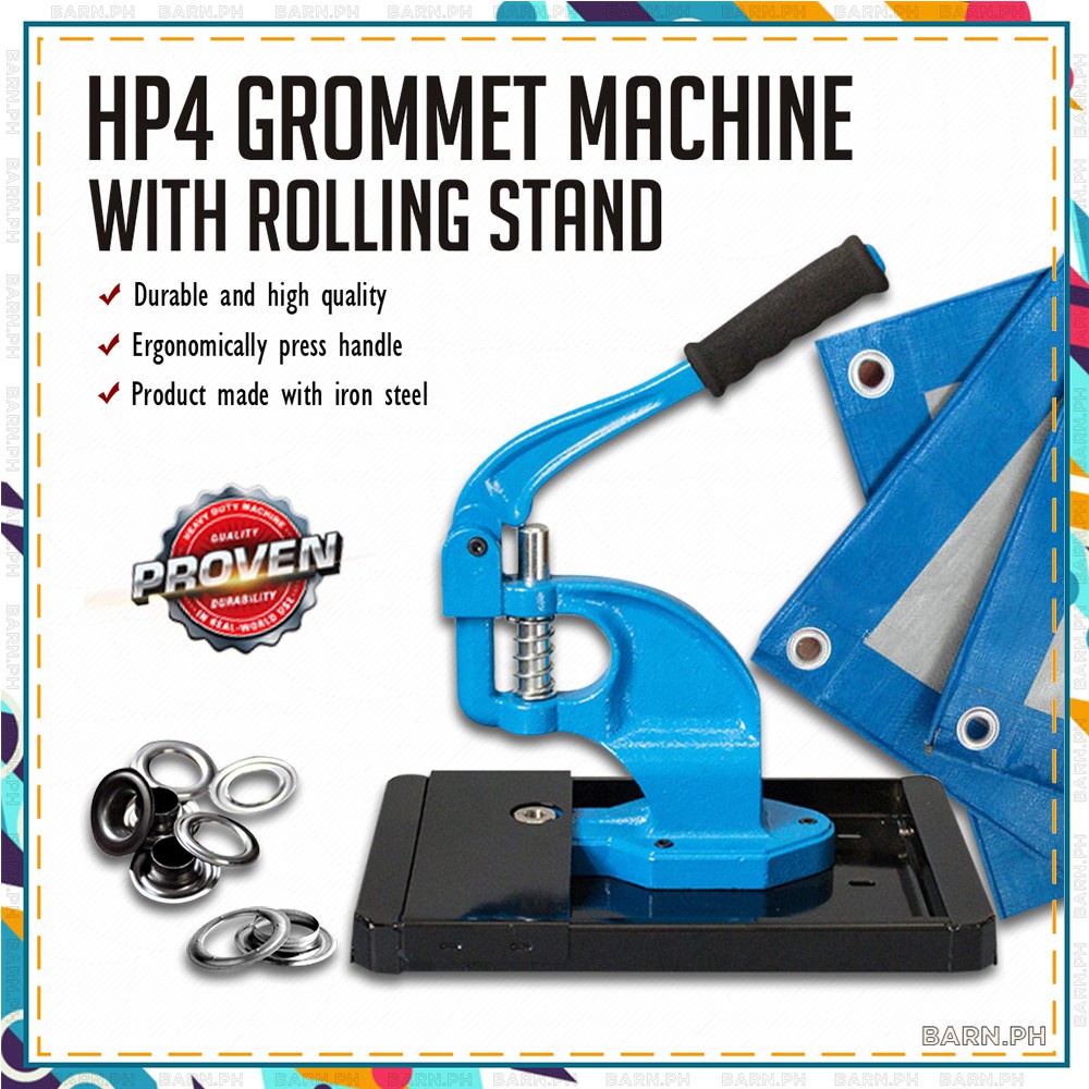 HP4 Grommet Machine with Rolling Stand for Single Eyelet | Shopee ...