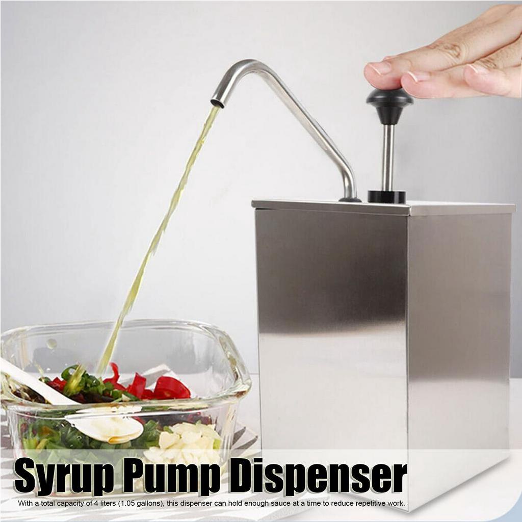 [EPAY] 4L Soy Sauce Pump Dispenser Station Stainless Steel Single Head ...
