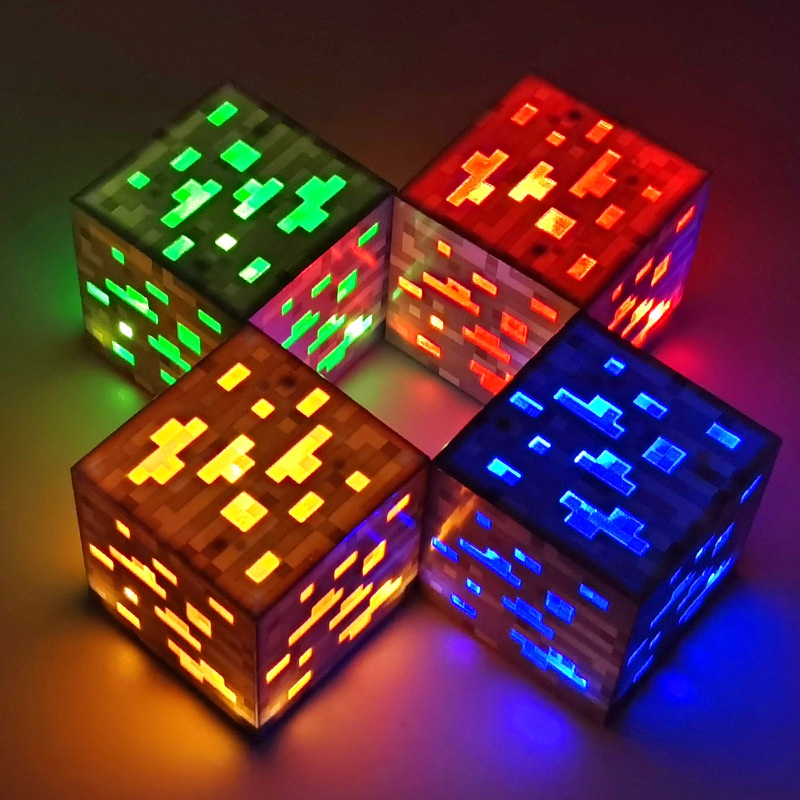 Minecraft USB Chargeable Night Light Lamp Anime Toys for Children Kids ...