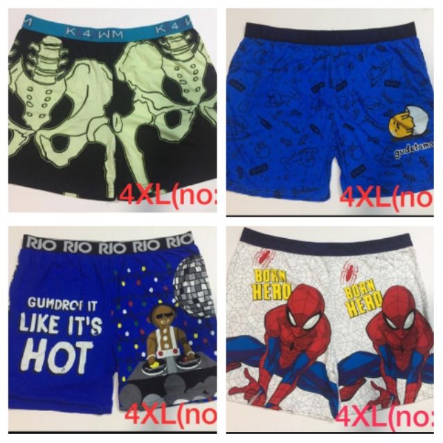 Extra Big Size Soft Cotton Full Print Boxers 4XL ( 40”-42”) | Shopee ...