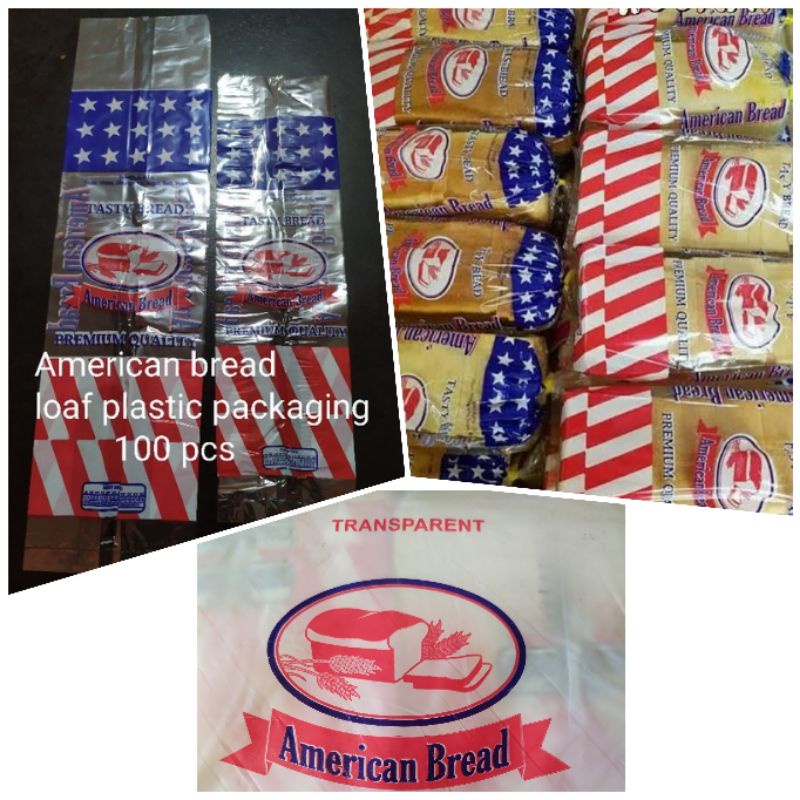 100 PCs american bread plastic packaging | Shopee Philippines