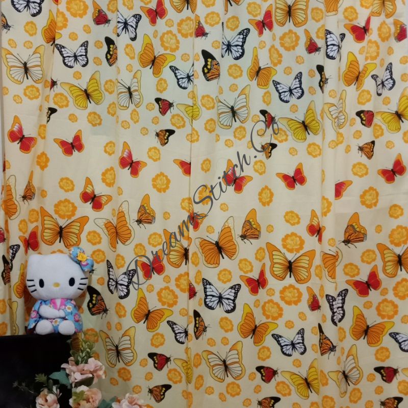 Curtains pang-pinto and window may biyak/slit sa gitna | Shopee Philippines