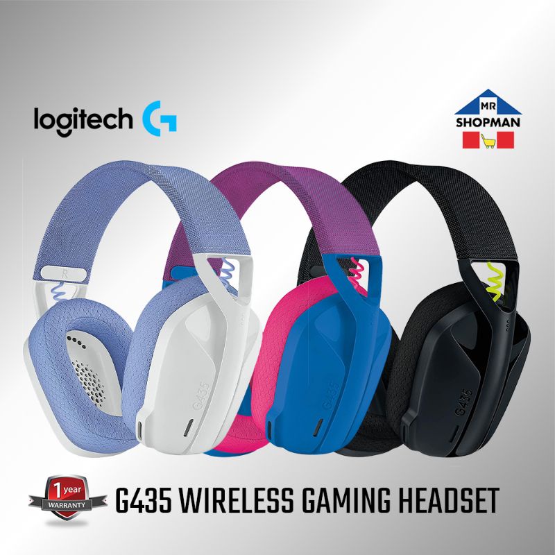 Logitech G435 Black / White / Blue Lightspeed Ultra light Wireless ...