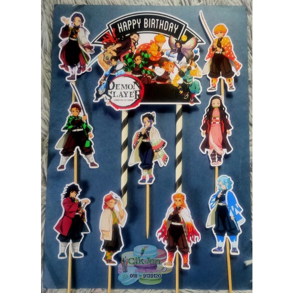 Demon Slayer Cake Topper Custom A4 Size | Shopee Philippines