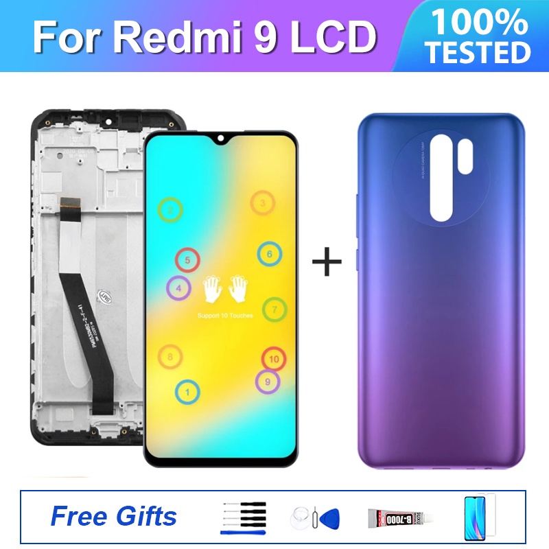 100% Original LCD For Xiaomi Redmi 9 Display Touch Screen M2004J19G ...