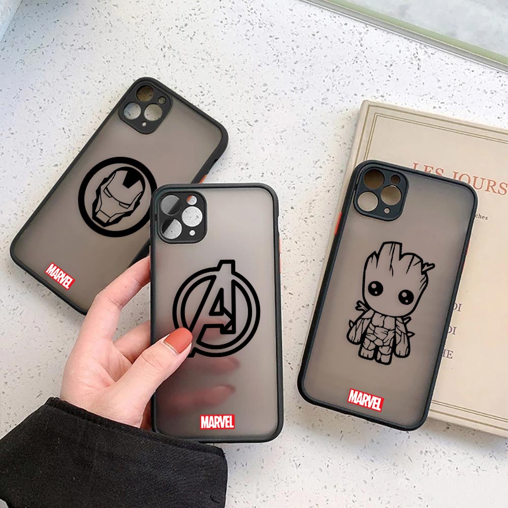 Marvel Avengers Logo Matte Coque Case For iPhone 13 12 11 Pro Max SE ...