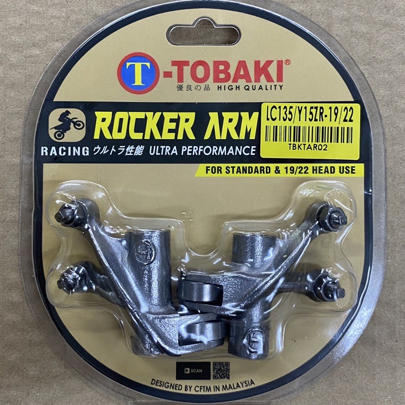 TOBAKI RACING ROCKER ARM YAMAHA LC135 Y15ZR FOR STANDARD & 19/22 HEAD ...