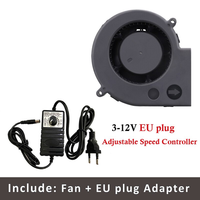 1pcs 9733 DC 12V 97mm x 33mm Powerful Turbo Blower Fan Ball Bearing ...