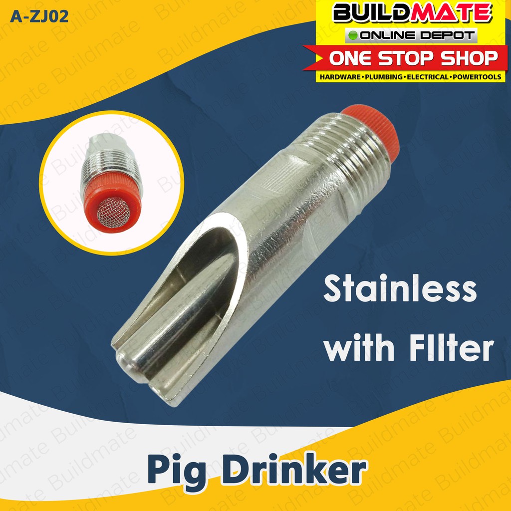 AQUAMAN Stainless Big Pig Drinker with Filter Plastic •BUILDMATE ...