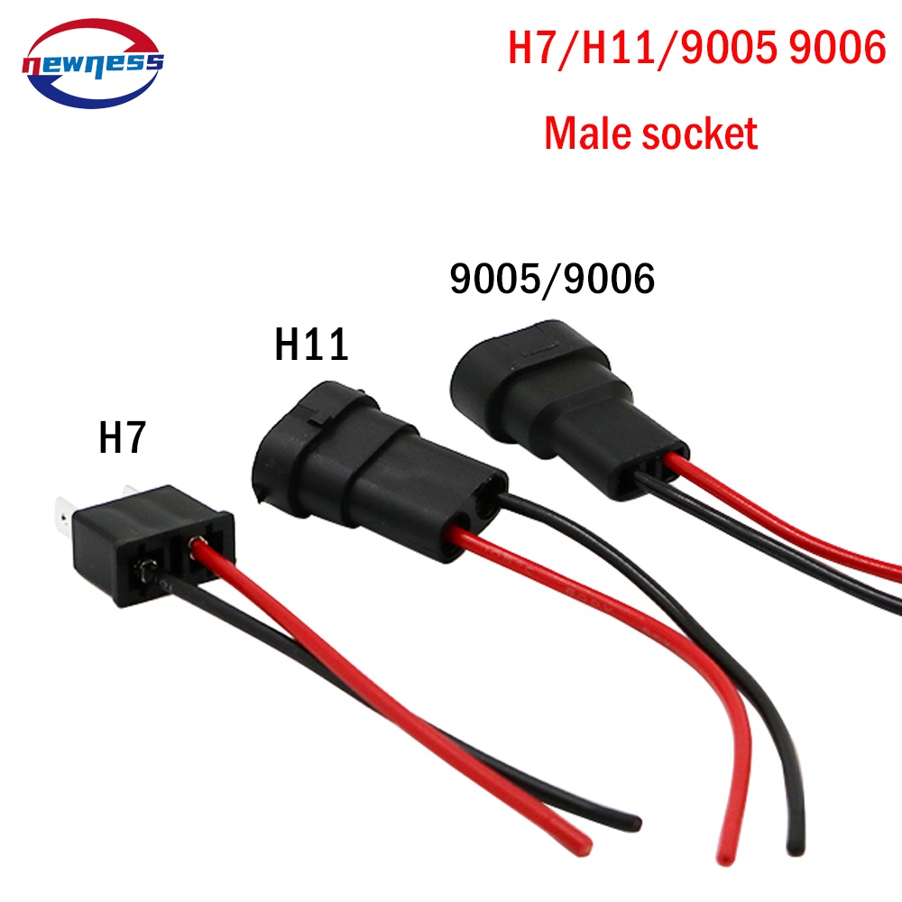 1pc 9005 9006 HB3 HB4 H11 H7 Bulb Socket Headlight Fog Lamp Male Plug ...
