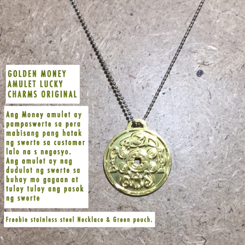Golden Money Amulet Original Lucky Charm Blessed & Cleansed | Shopee ...