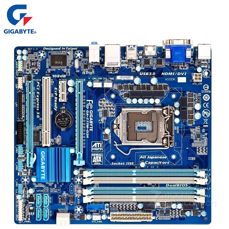Gigabyte GA-Z77M-D3H Motherboard For Intel Z77 DDR3 USB3.0 32GB LGA ...