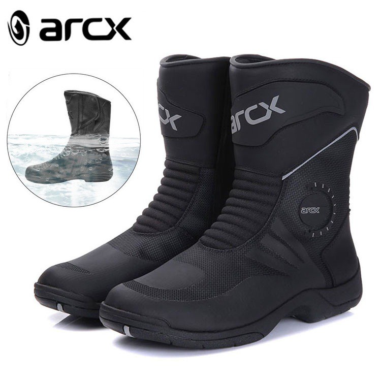 Fashion ARCX Motorcycle Boots Genuine Cow Leather Waterproof Motocross ...