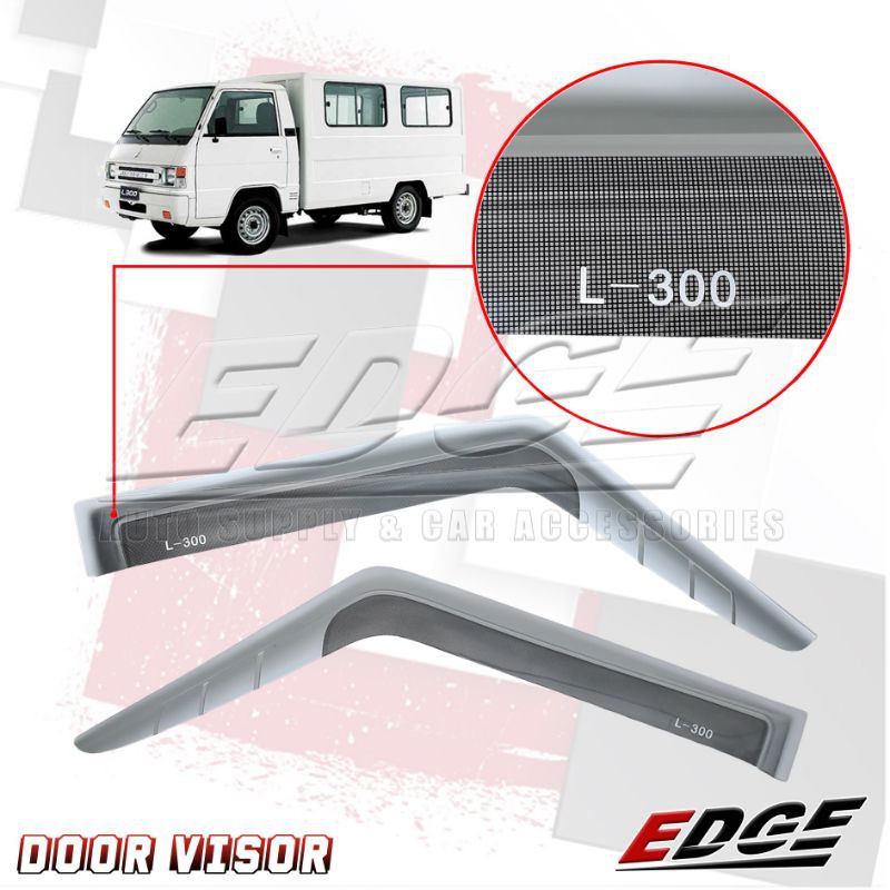 Door Visor w/ Logo - Mitsubishi L300 2-Door 1990-2019 - 2 Tone ...