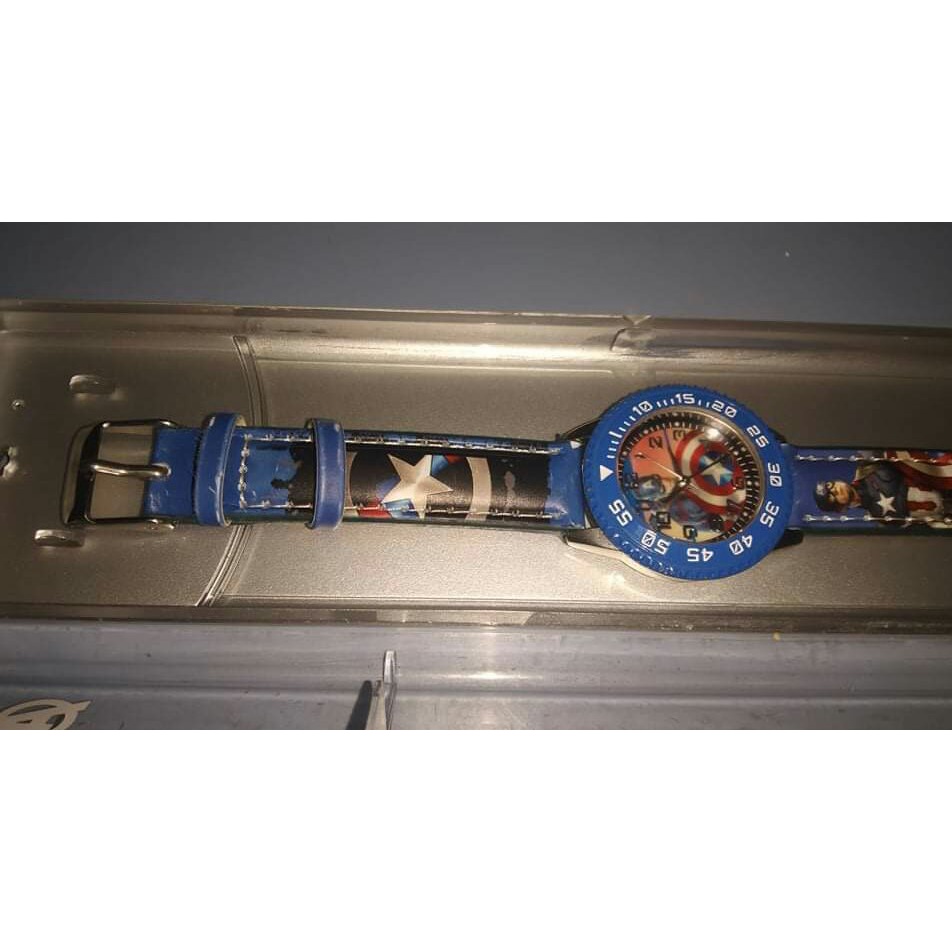 MARVEL - MARVEL - Captain America kids quartz watch - Blue bezel ...