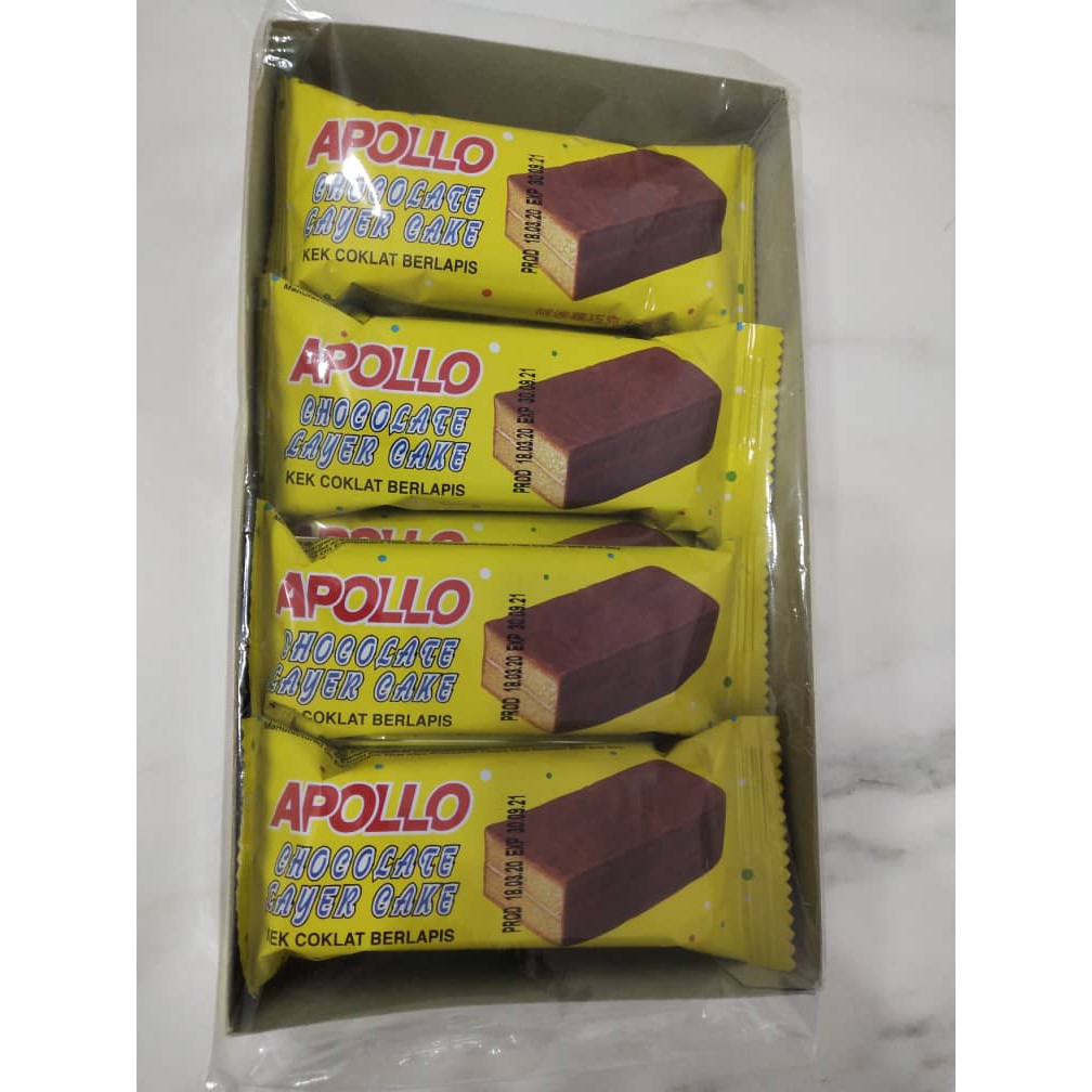 Apollo Chocolate Layer Cake 18g x 8 pcs | Shopee Philippines