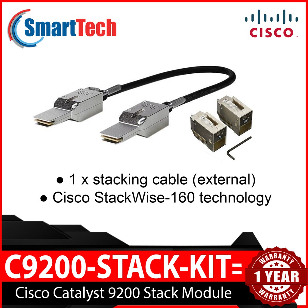 Cisco Catalyst C9200-STACK-KIT= Stack Module, Cisco StackWise-160 ...