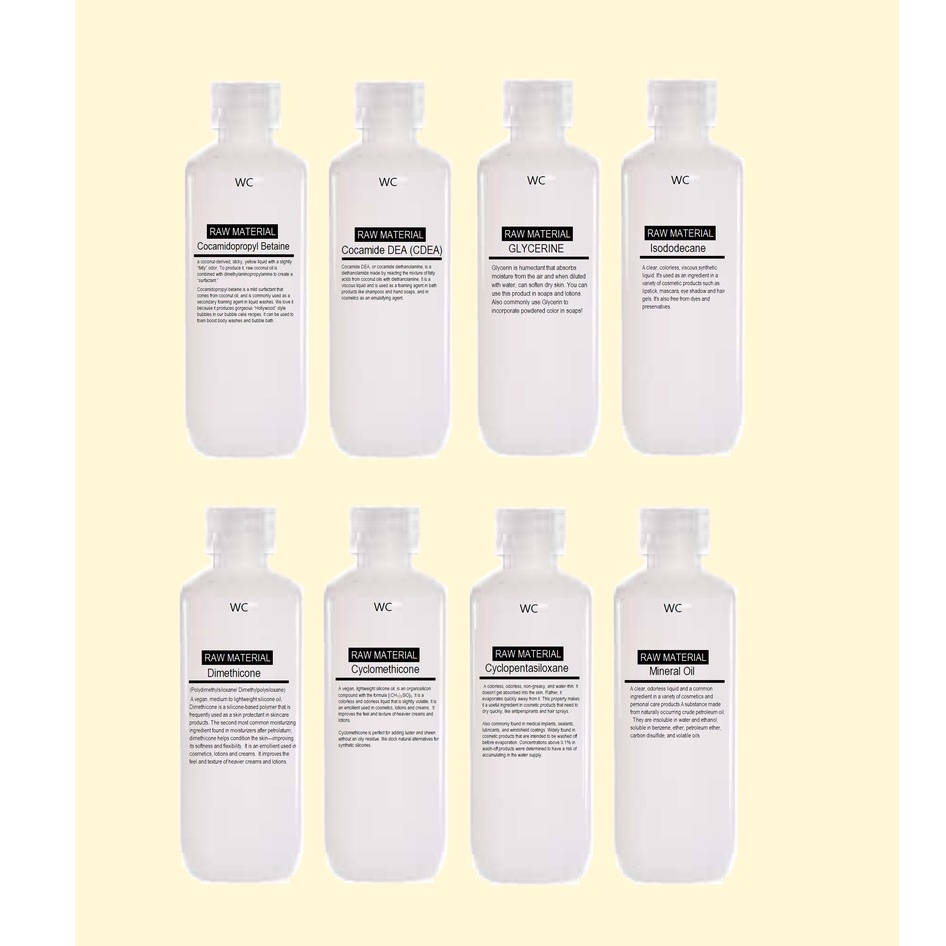 Isododecane, Glycerine, Mineral Oil, Dimethicone, Cyclopentasiloxane, CDEA, Cocamidopropyl ...