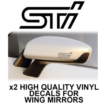 SUBARU STI WRX WING SIDE MIRROR DECALS STICKERS VINYL Adhesive decals ...