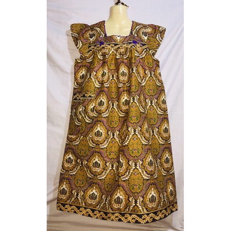 FLORAL Cotton Duster Embroidery Dress Pambahay Pantulog Summer Smocking ...