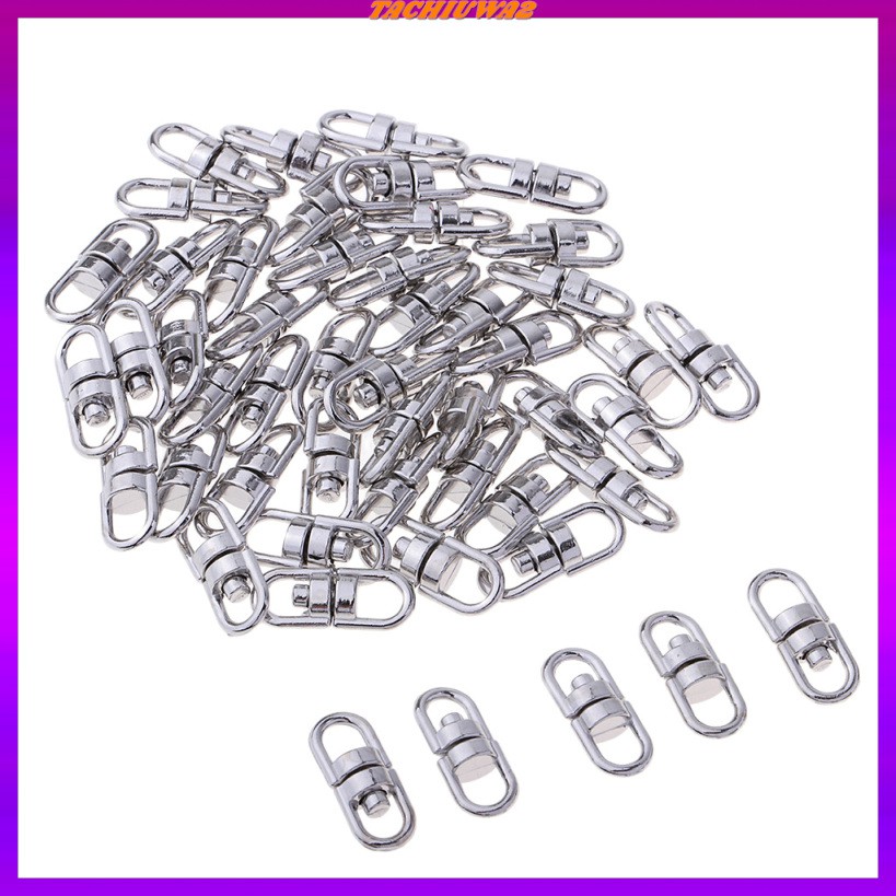 50Pcs Double Ended Swivel Key Connector Swivel Lobster Claw Clasp ...