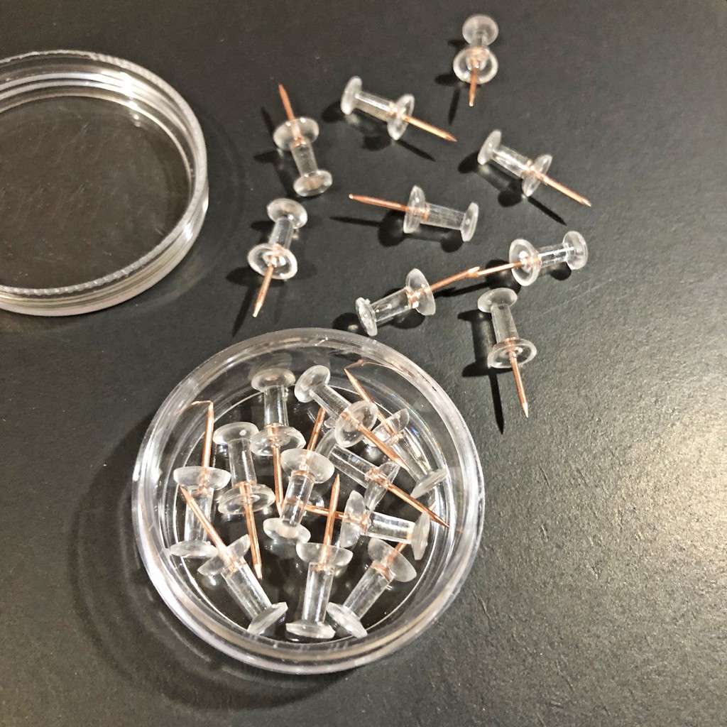 Clear Acrylic and Rose Gold Push Pins Set | Shopee Philippines
