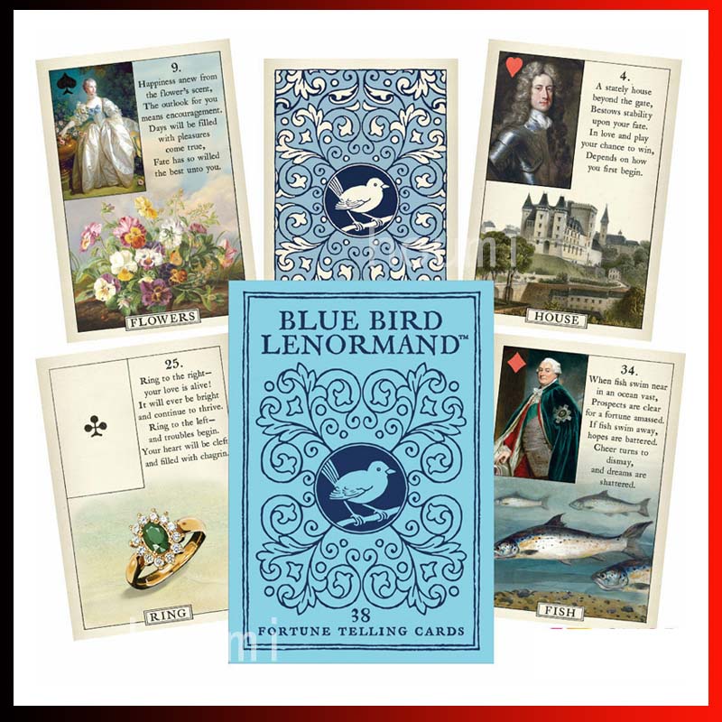 English Version Blue Bird Lenormand Oracle Cards Laser Card | Shopee ...