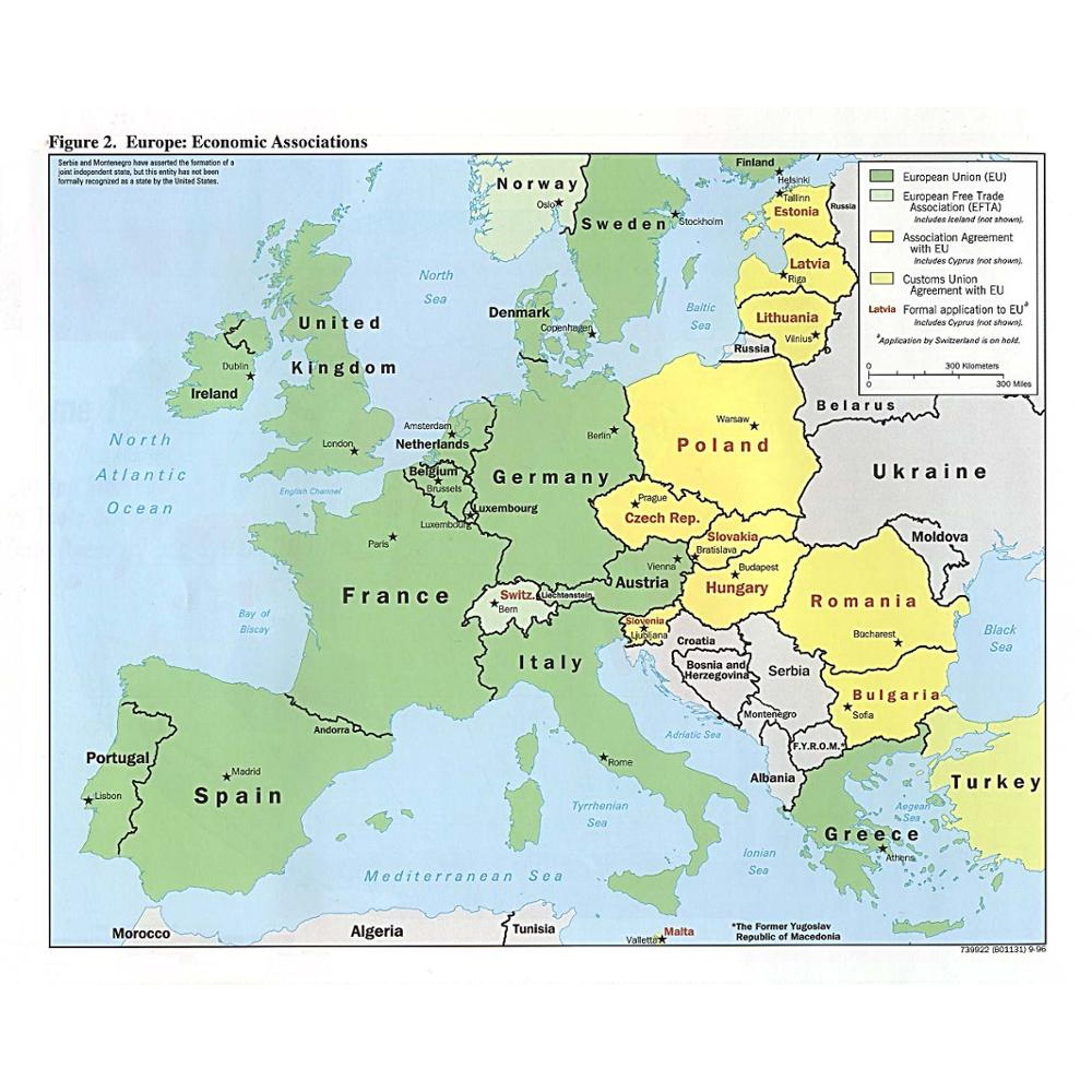 Maps of Western Europe Art Silk Poster Home Wall Decor | Shopee Philippines